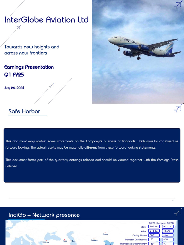 Q1 FY25 Earnings Presentation | PDF | Expense | Economies