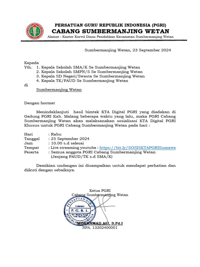 Udangan Sosis Kta Digital | PDF