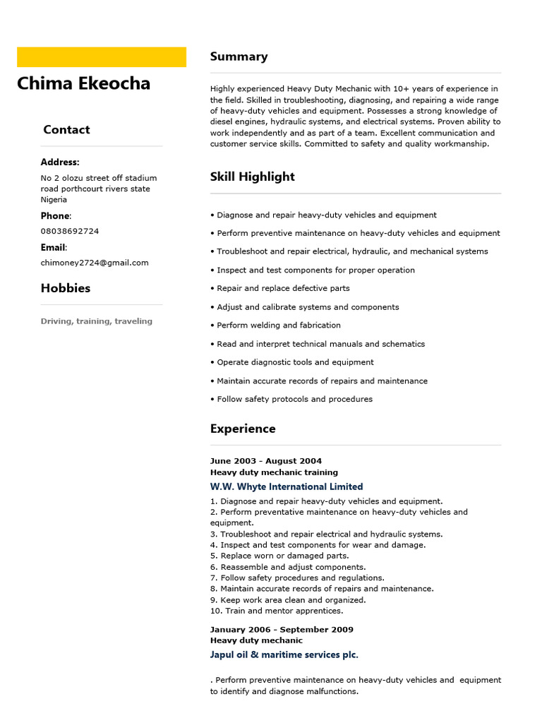 Chima Ekeocha-Cv | PDF