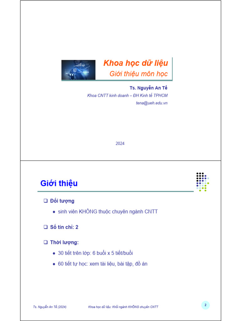KHDL-KC - UEH.2024.Ch0 - Gioi Thieu | PDF