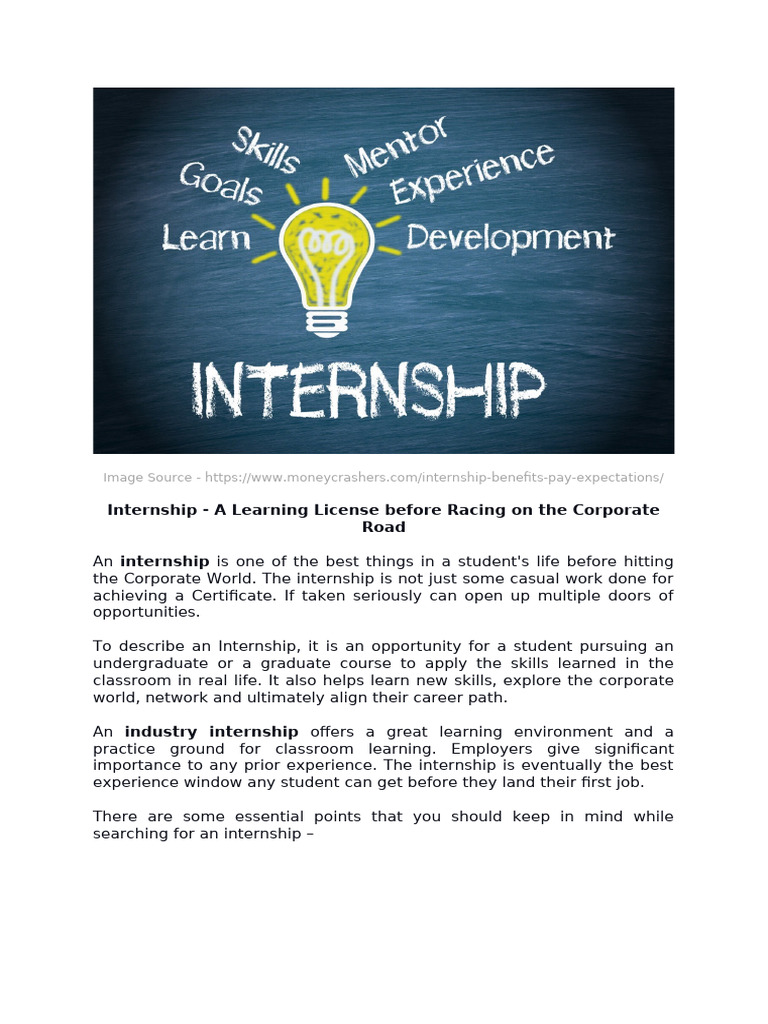 Internship Article | PDF