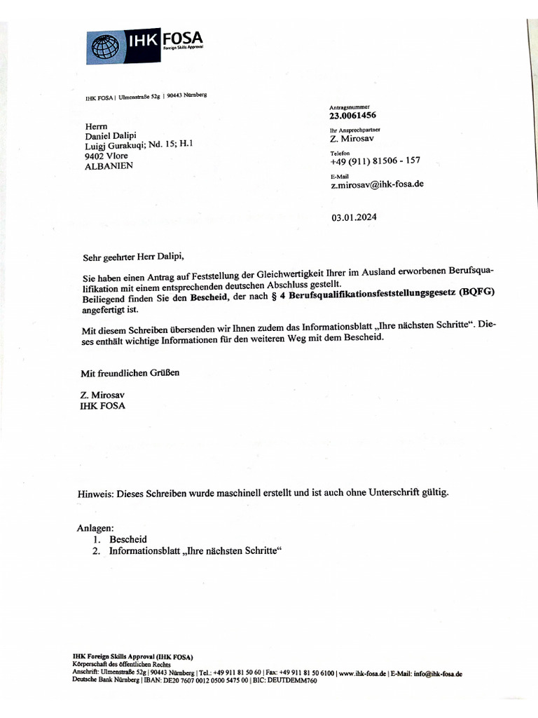 IHK FOSA Daniel Dalipi | PDF