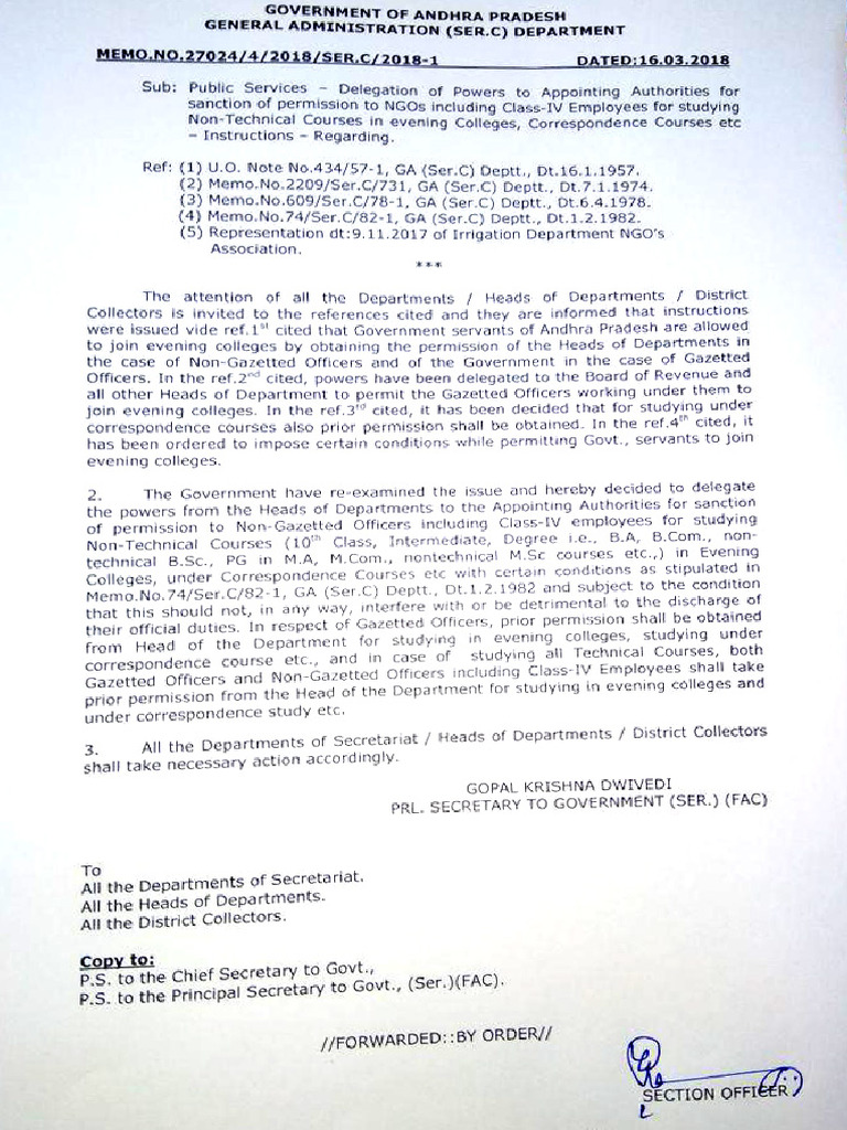 Distance Open Part Time Permission | PDF