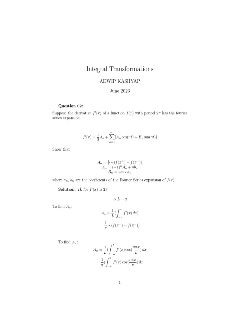 Integral Transformations | PDF | Mathematical Analysis | Harmonic Analysis