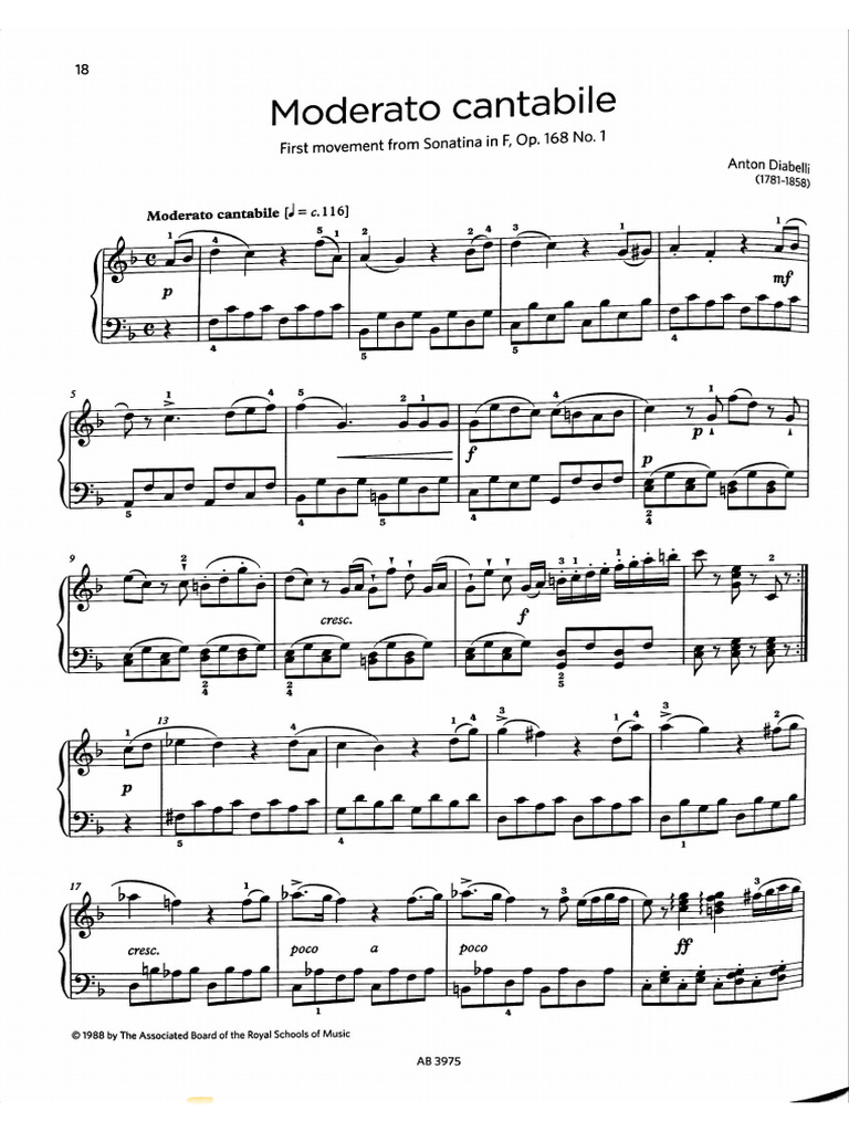 Grade 4 - Moderato Cantabile | PDF