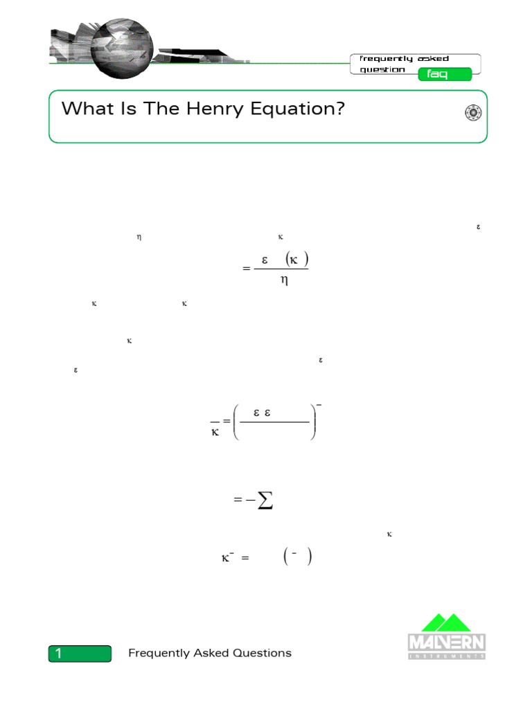What is the Henry Equation | PDF