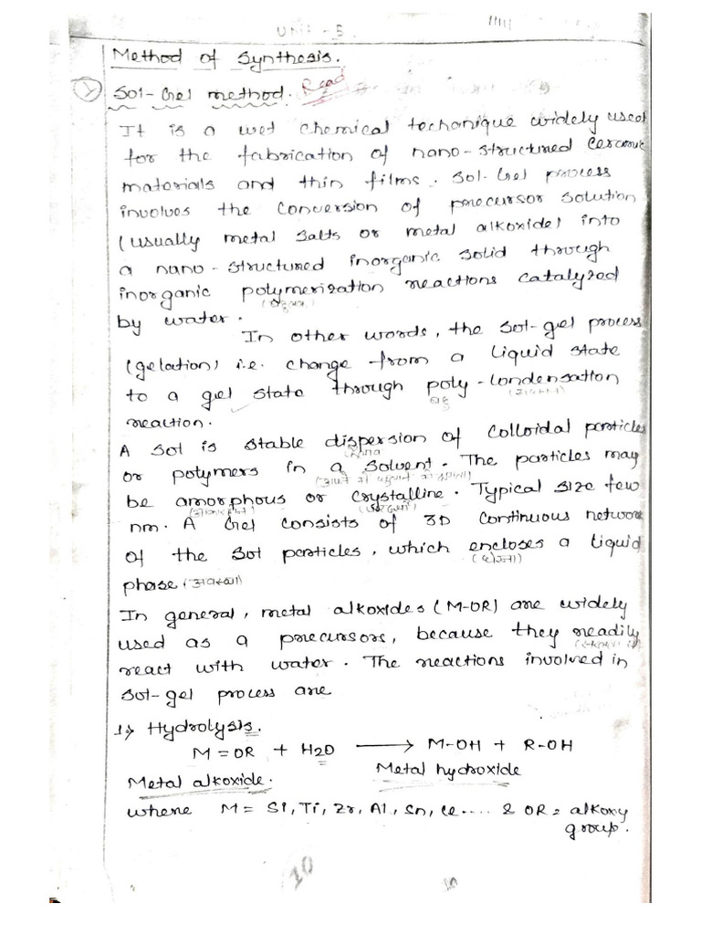 sol gel method | PDF