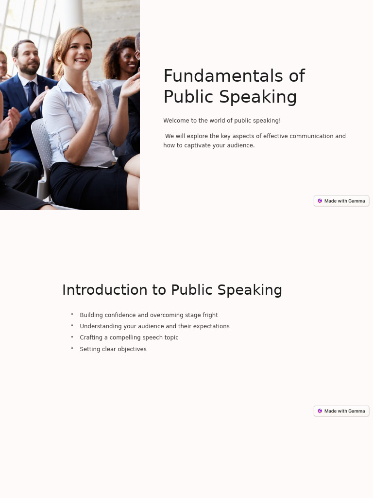 Fundamentals of Public Speaking | PDF