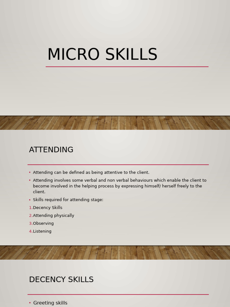 Micro Skills | PDF