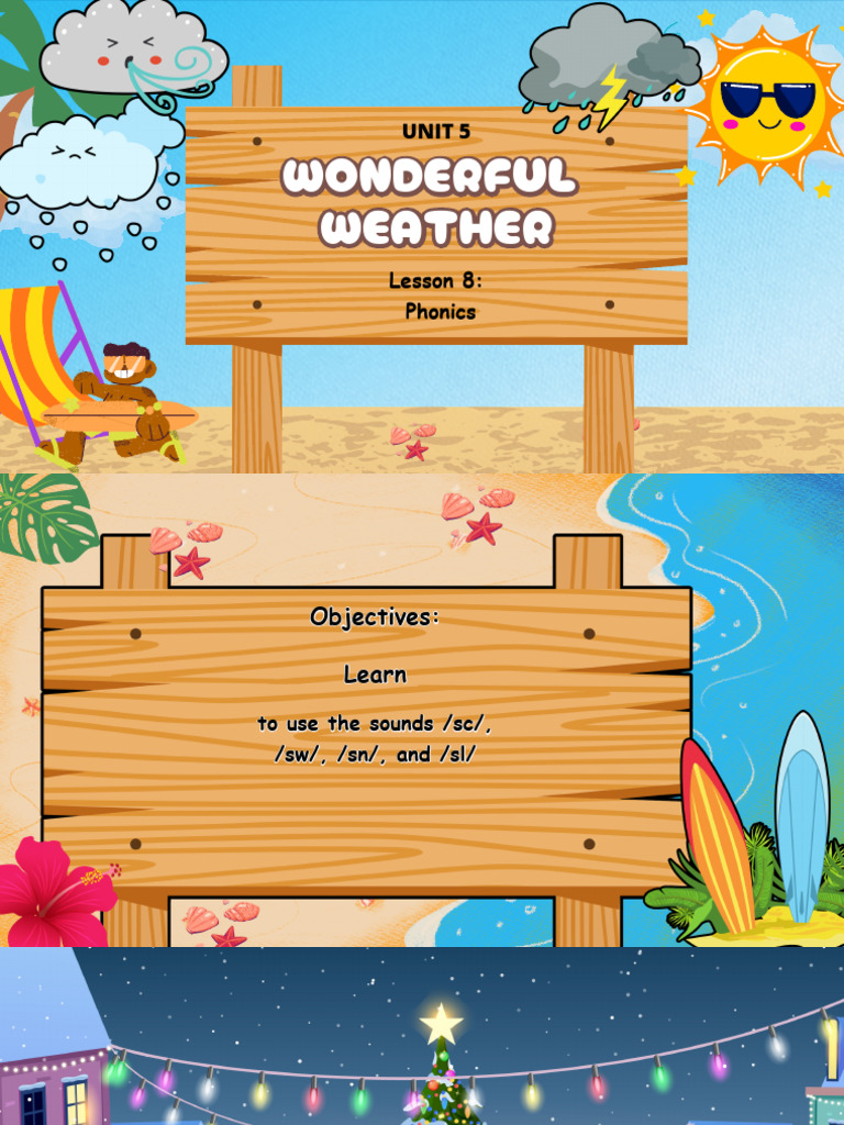 Unit 5 - Wonderful Weather - Lesson 8 - Phonics | PDF