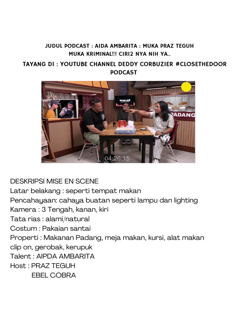 Aida Ambarita Muka Praz Teguh Muka Kriminal!!! Ciri2 Nya Nih Ya ...