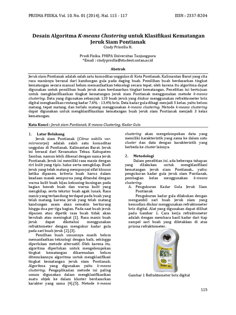 Jurnal Brix Jeruk Siam Pontianak | PDF