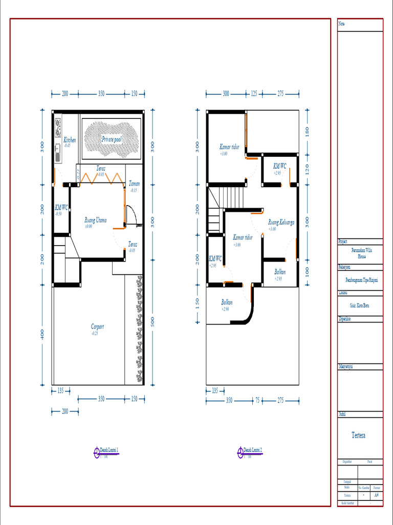 Denah Villa Rev 1 | PDF