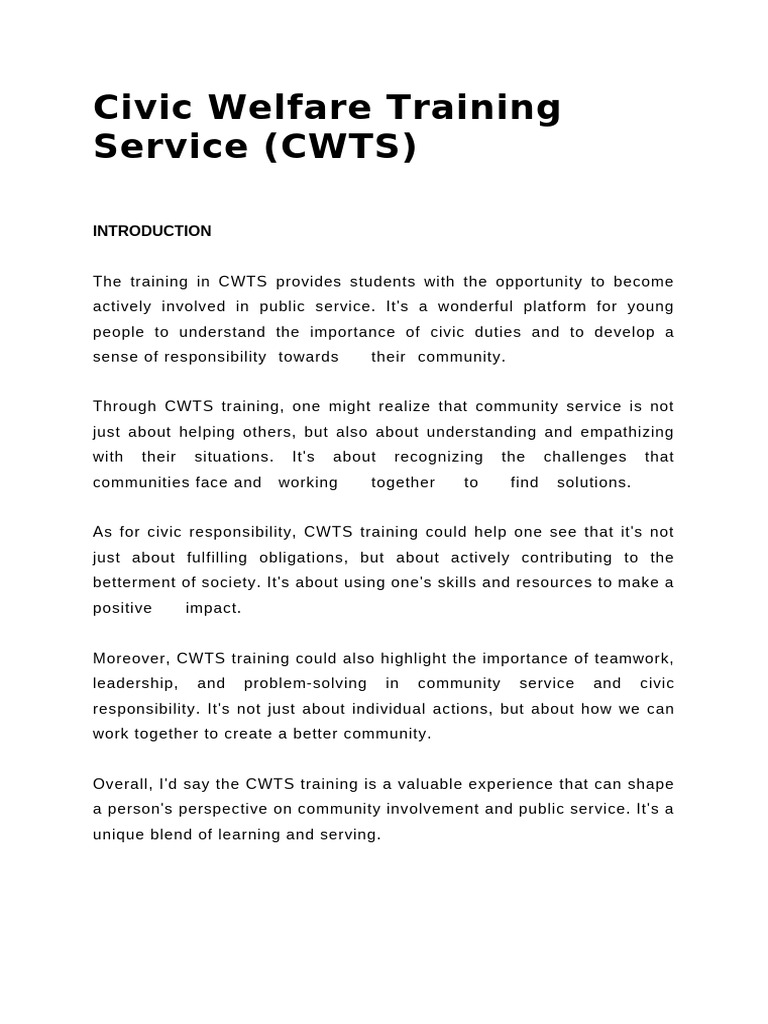 CWTS | PDF