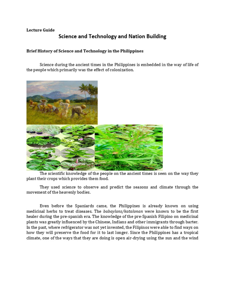 STS Lecture Guide NAtion Building | PDF | Science | Social Science