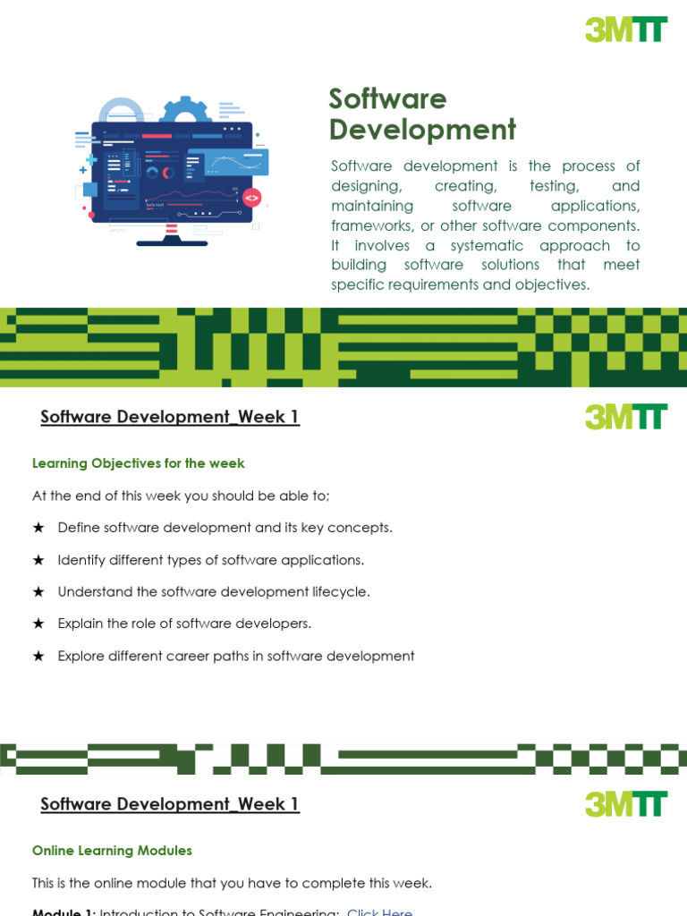 Software Development - Week 1 | PDF