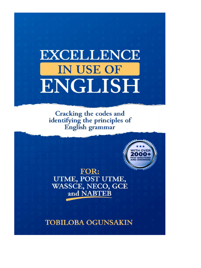 Excellence in Use of English | PDF