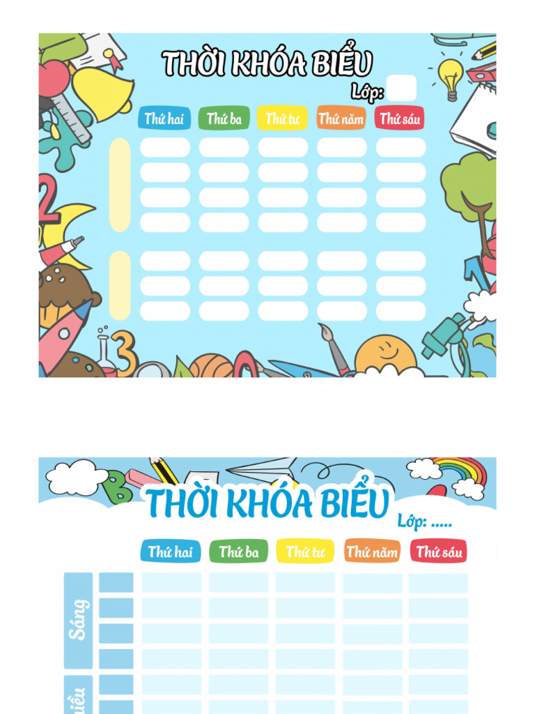 Mau Thoi Khoa Bieu Dep Nhat | PDF