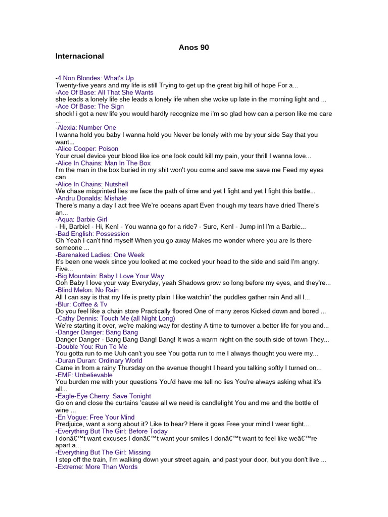 Anos 90 | PDF