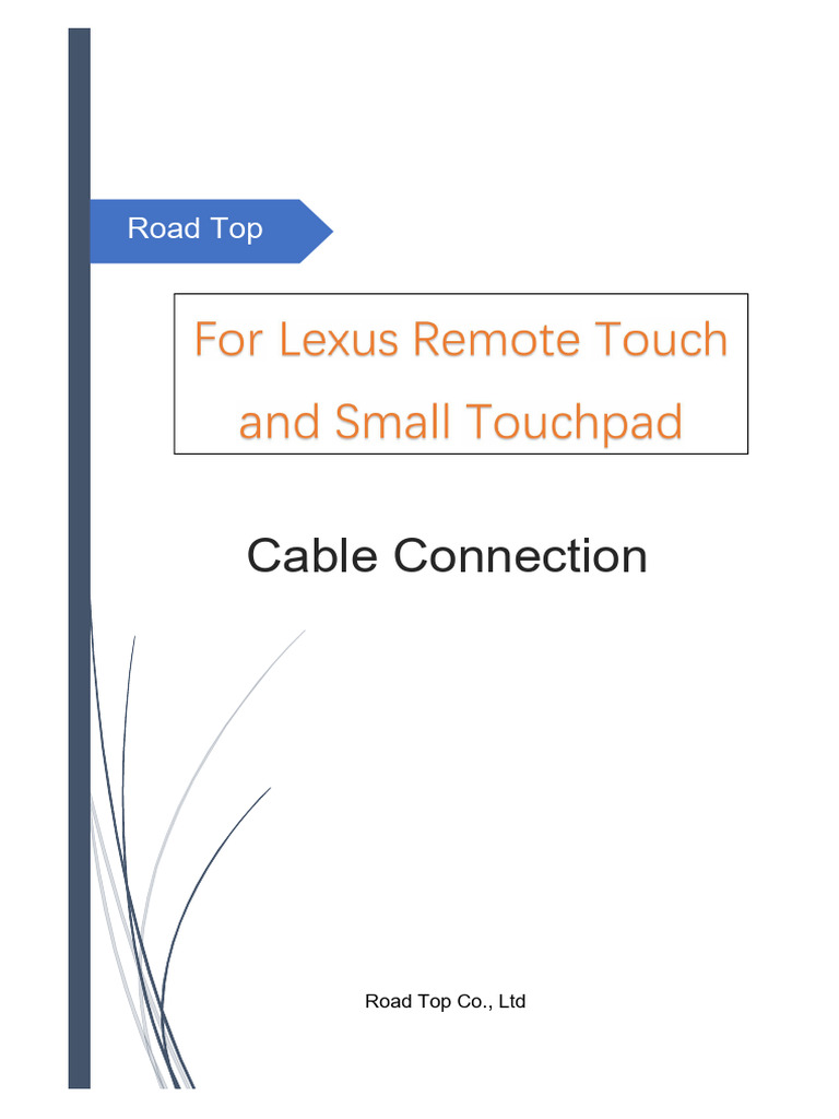 Cables Connection For Lexus Remote Touch and Small Touchpad Version | PDF