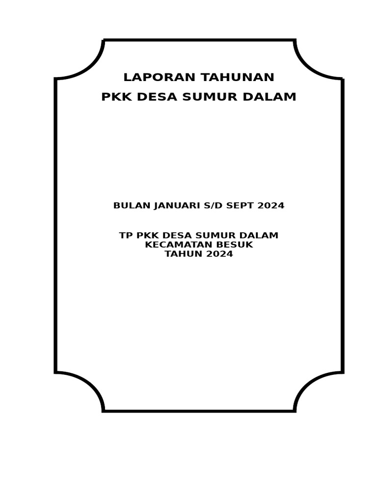 Laporan Tahunan PKK Desa 2024 Oke | PDF