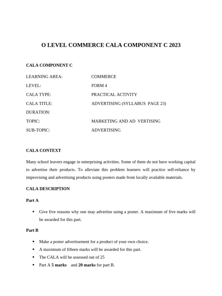 Commerce Component C 2024 | PDF