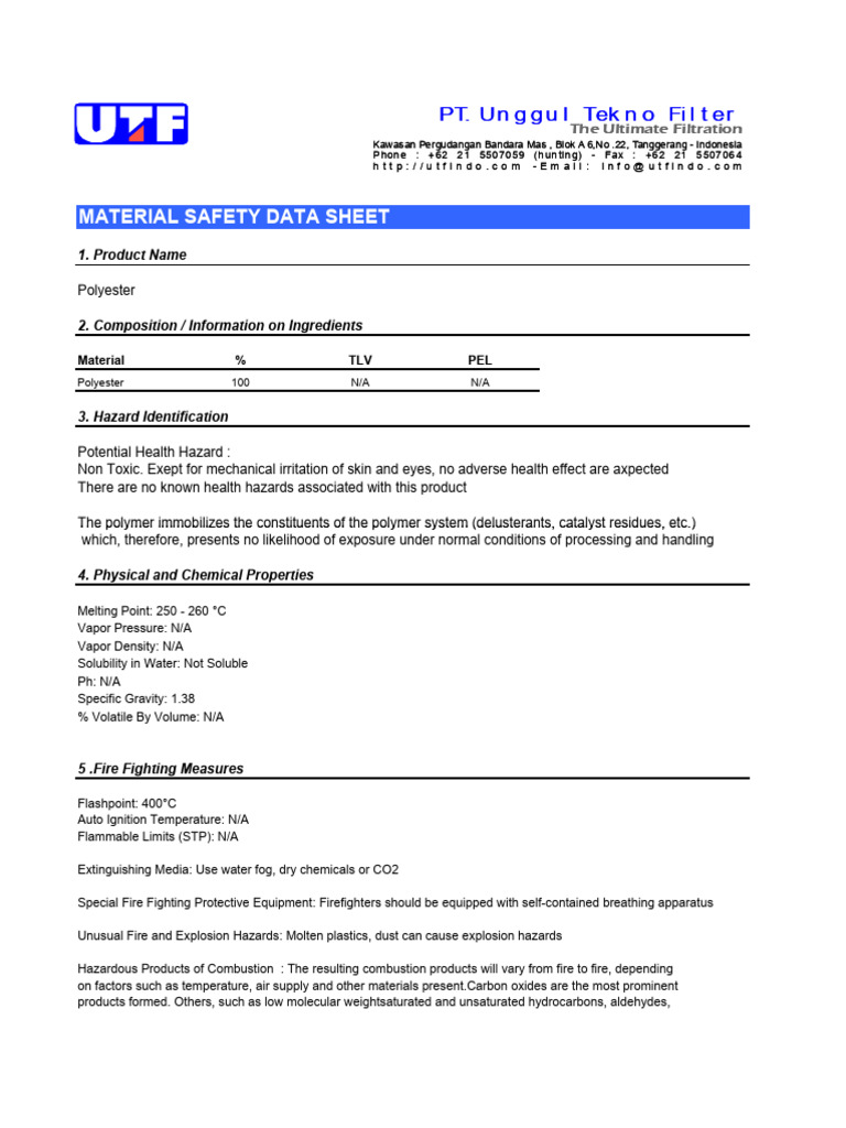 Filter Cloth - UTF | PDF