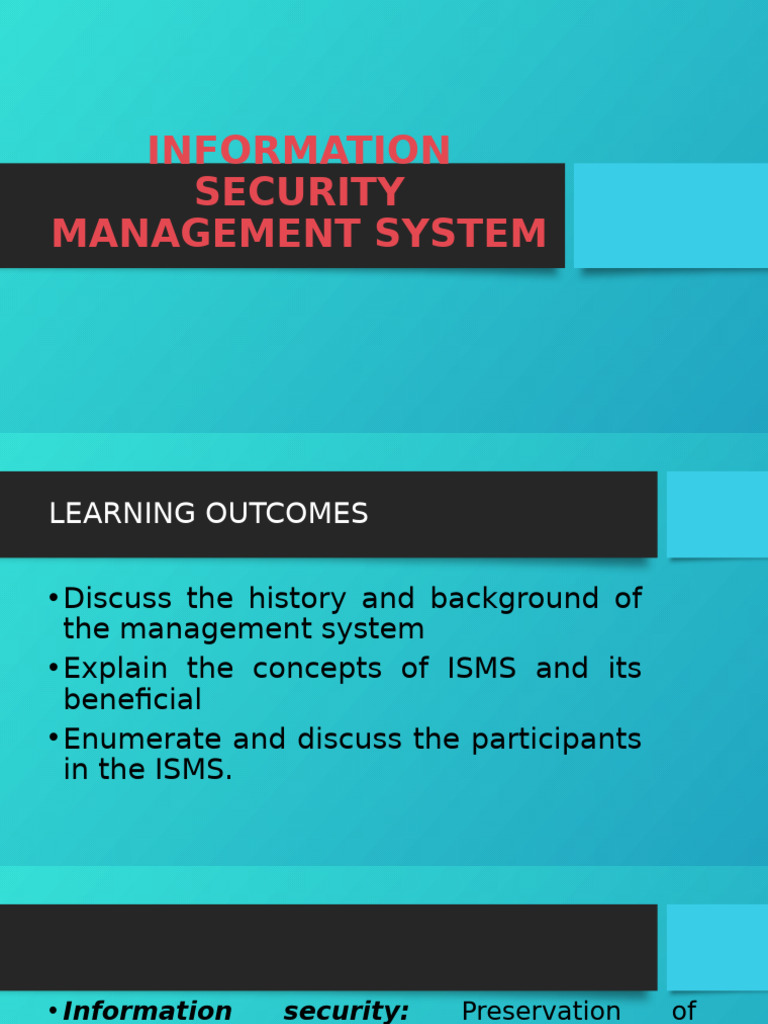 2nd Ppt Information Security Management System Pdf