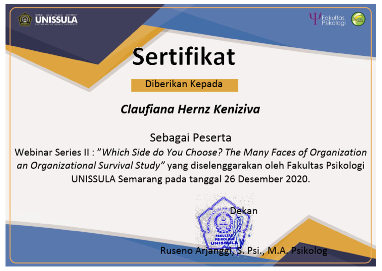 Sertif Webinar Fpsi | PDF