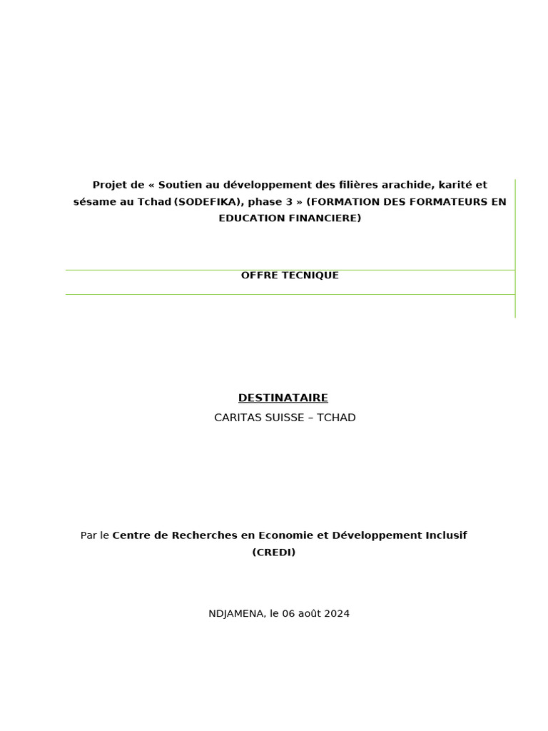 Offre Technique CARITAS | PDF