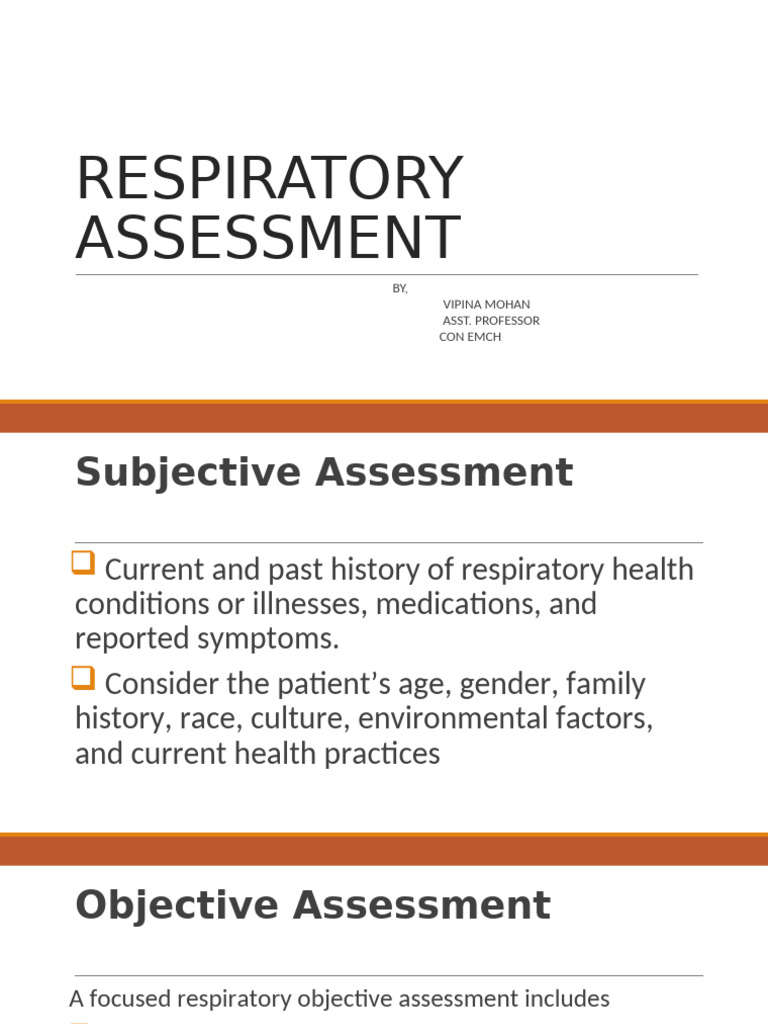 Respiratory Assessment | PDF