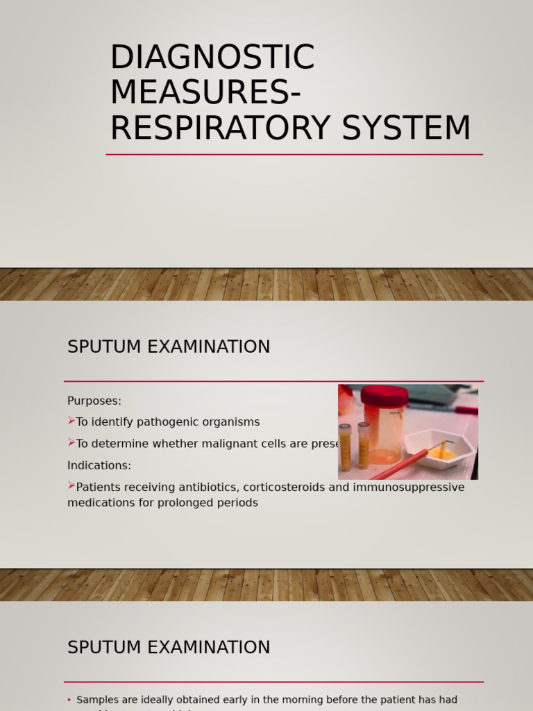 Diagnostic Measures - Respiratory System | PDF