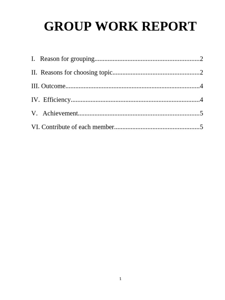 Group Work Report Team 2 | PDF