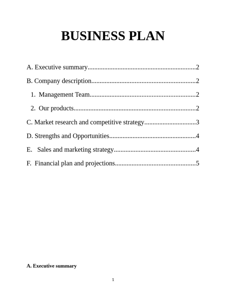 Business Plan Team 2 | PDF