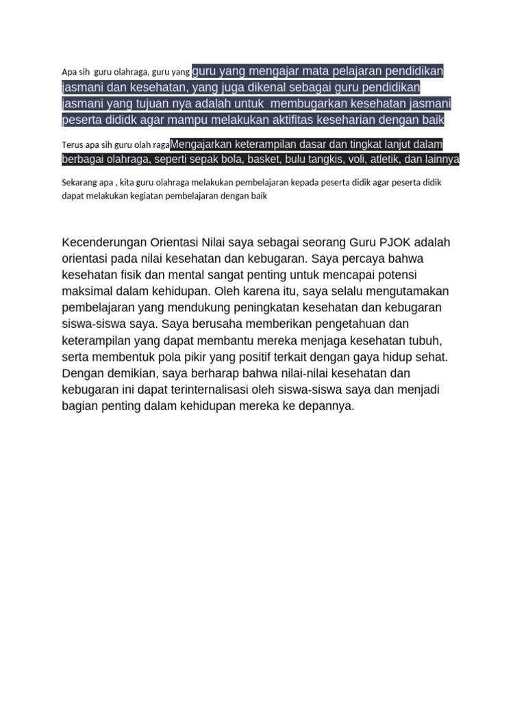 Apa Sih Guru Olahraga | PDF