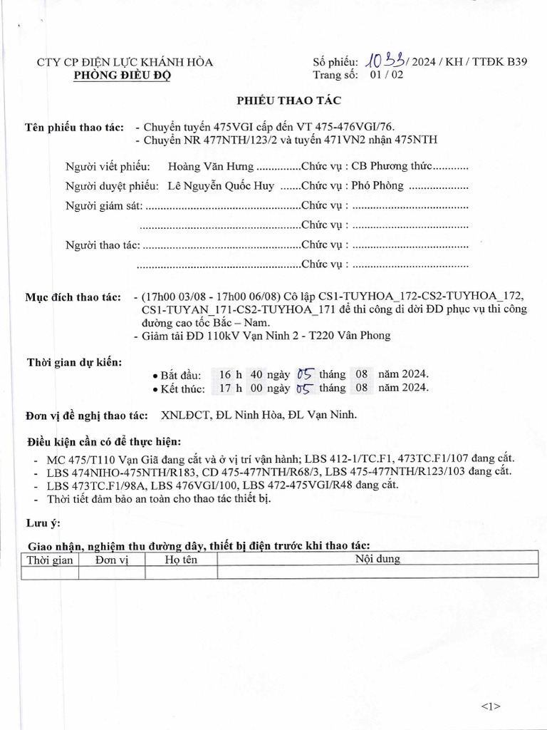 PTT CL 475VGI-477NTH Ngày 5-8-2024 - 0001 | PDF