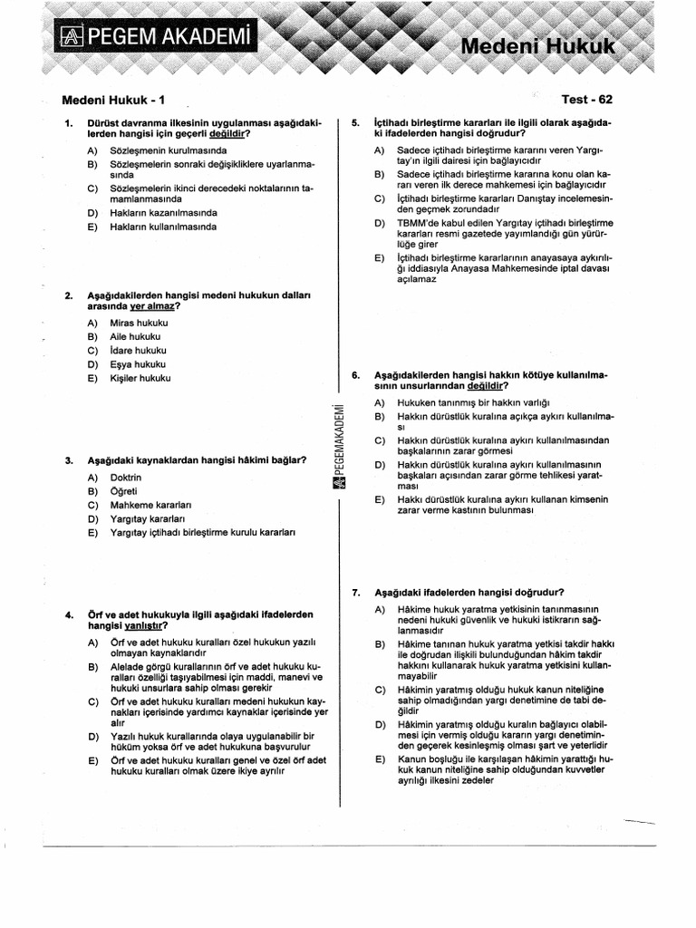 Hukuk Not Soru | PDF