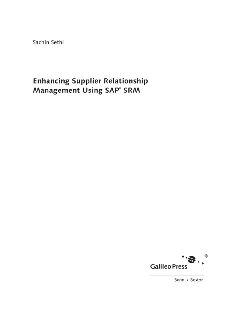 28 - Enhancing Supplier Relationship Management Using SAP SRM | PDF
