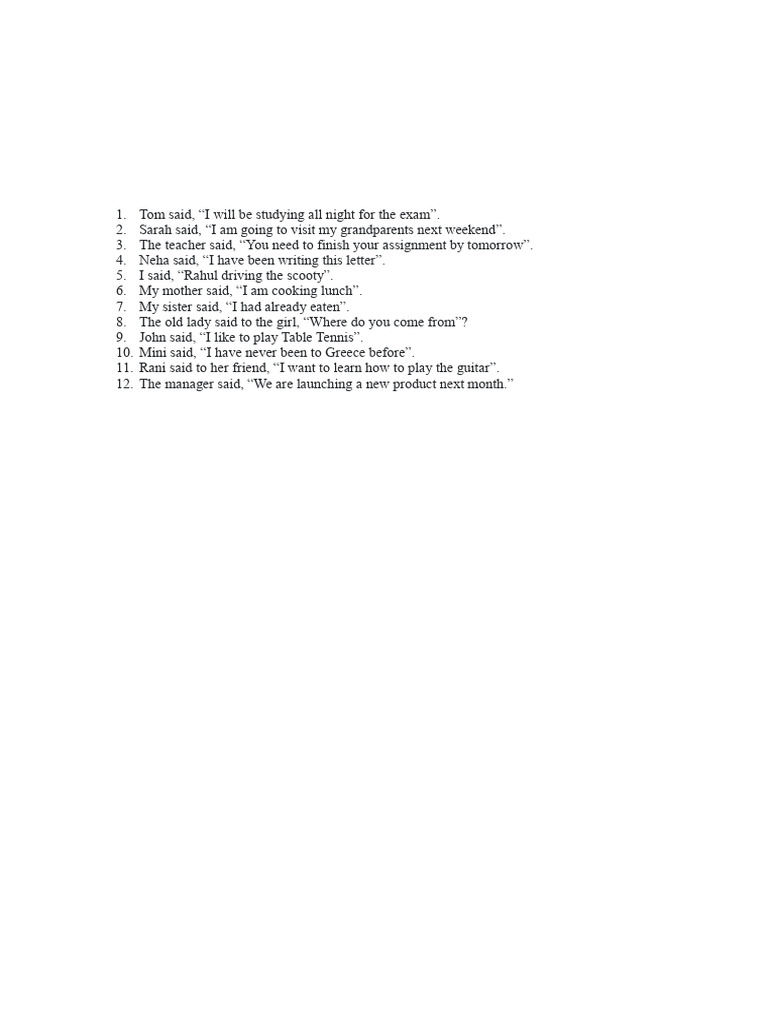 Class X English Worksheet - Narration Questions | PDF