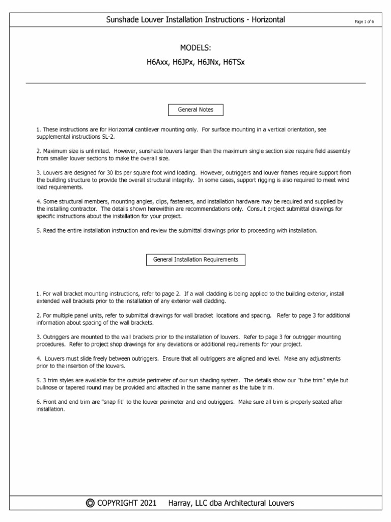 Install Instr SL-1 | PDF