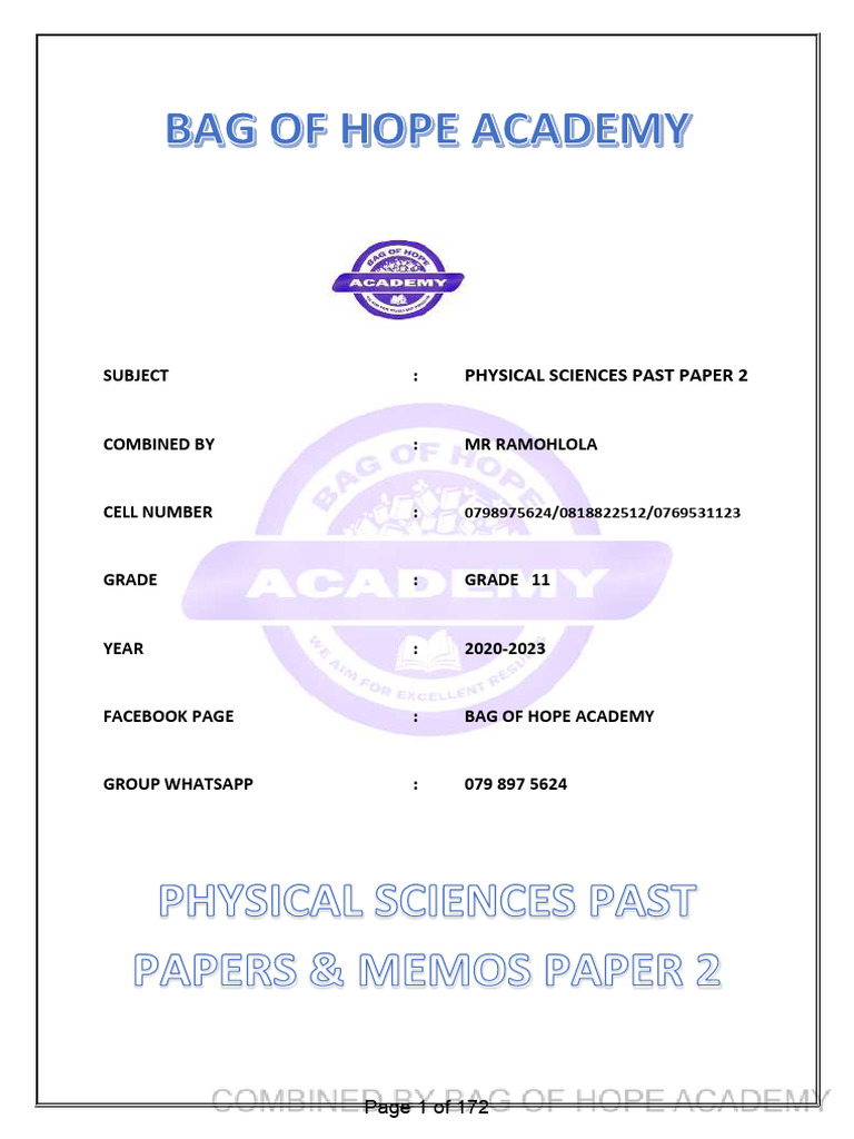 Phy Sciences GR 11past Papers p2 | PDF