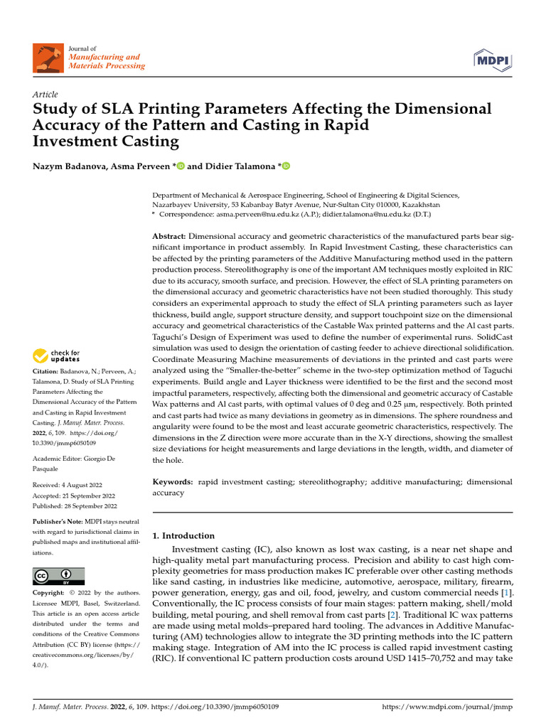 9.study of SLA Printing Parameters Affecting The Dimensional Accuracy ...