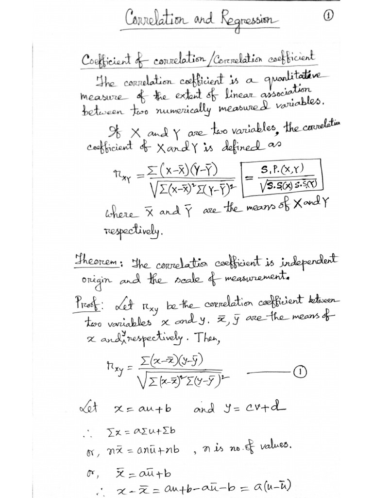Correlation & Regression | PDF