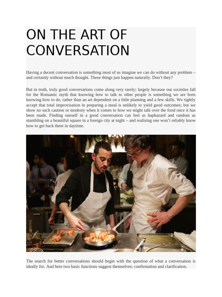 Mastering the Art of Conversation | PDF | Psychological Concepts | Wellness