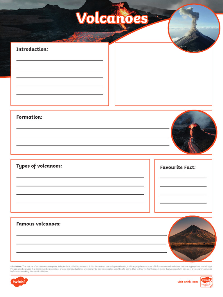 T G 1710232798 Volcanoes Non Chronological Report Template - Ver - 1 | PDF