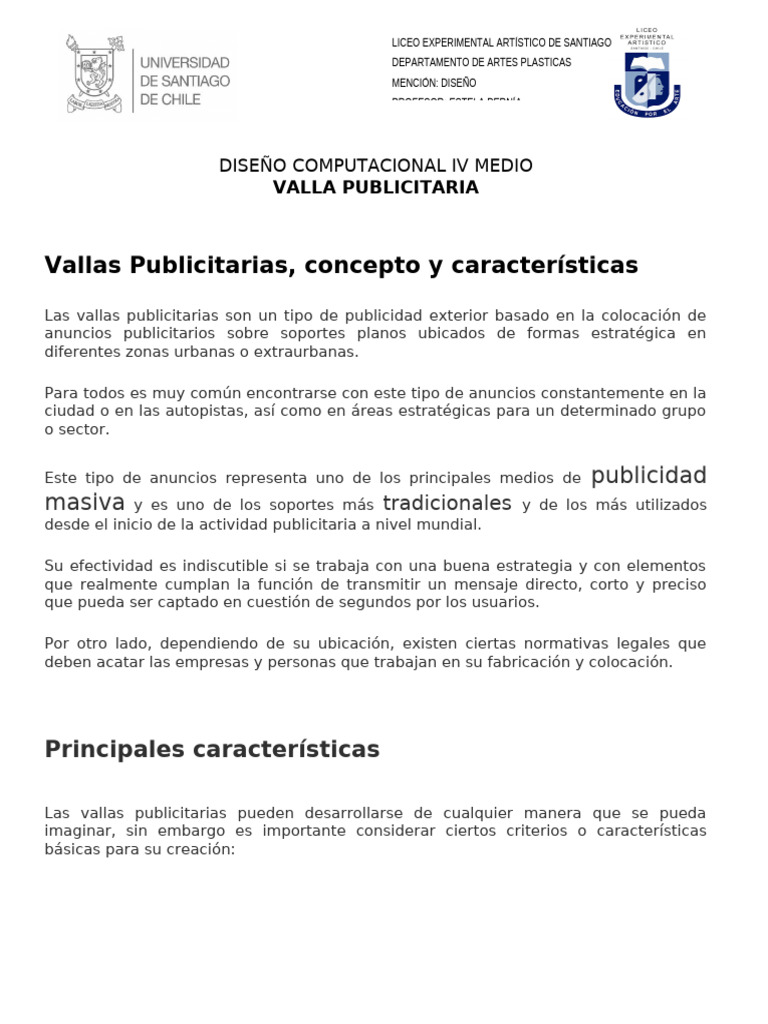 Característica Valla | PDF