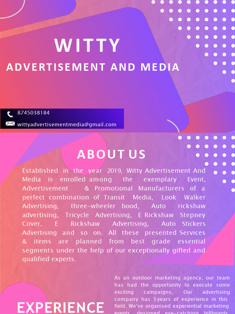 Witty Advertisement and Media | PDF