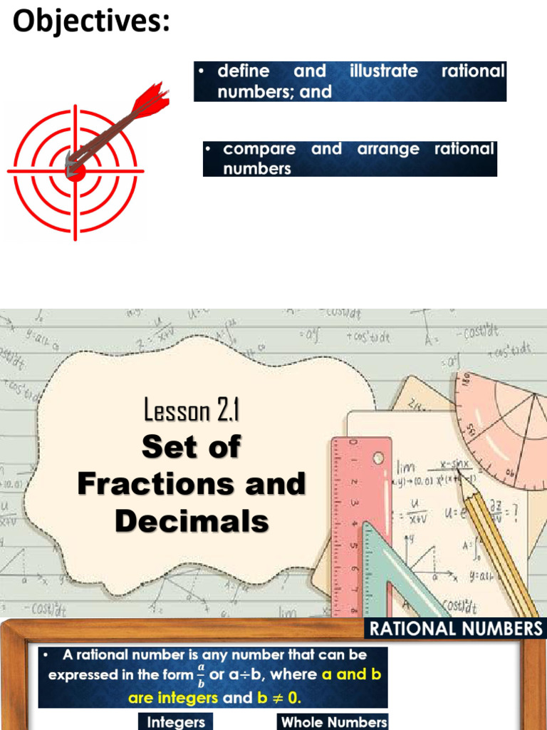 Math 7 Lesson 2.1 Set of Fractions and Decimals | PDF