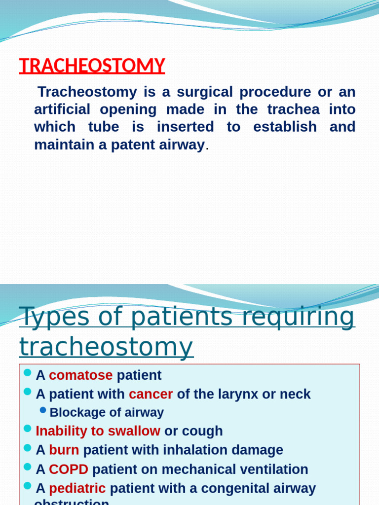 Tracheostomy Tube Care | PDF