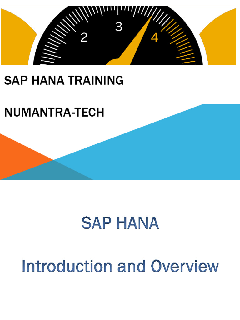 NUMANTRA SAP HANA Training - Module - I | PDF | Business Intelligence ...